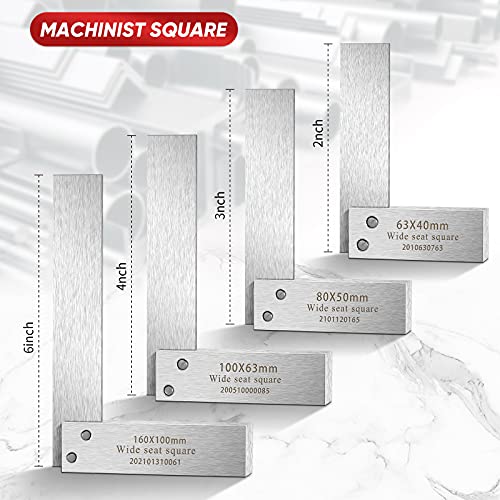 Machinist Square Set, 2", 3", 4" and 6" Squares Machinist Engineer ...