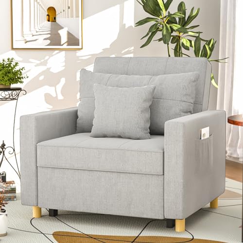 Buy YODOLLA Futon Chair Bed, 3-in-1 Convertible Chair er for Adults ...