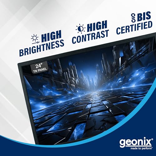 GEONIX 24 Inch PC Monitor | TFT | Full HD 1920 x 1080 Pixels | Display ...