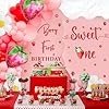 Amazon.com: Berry First Birthday Backdrop Decals Sweet One Party Sign ...