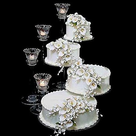 Amazon.com | 3 Tier Acrylic Wedding Cake Stand (Style R300): Cake ...