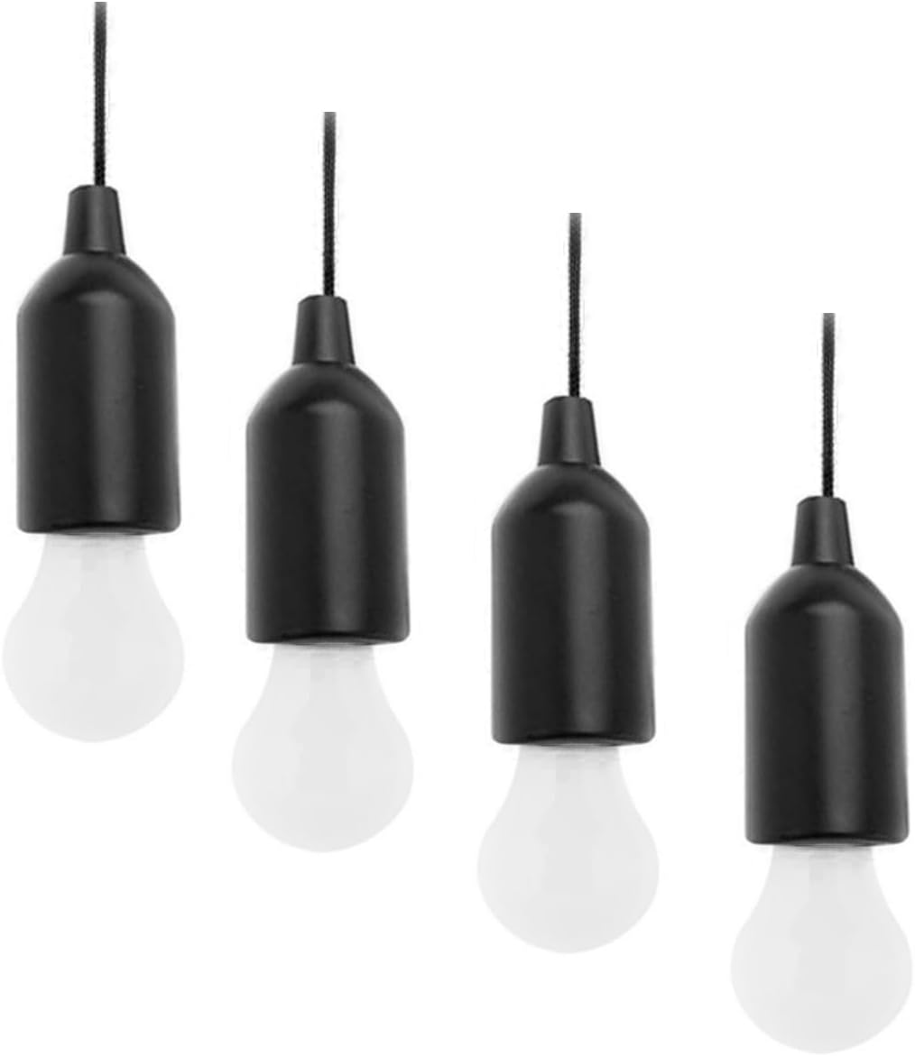 Pocketman LED Pull Cord Light Bulb Battery Operated Hanging Bulb ...