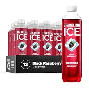 Amazon.com: Sparkling Ice, Black Raspberry Sparkling Water, Zero Sugar Flavored Water, with ...