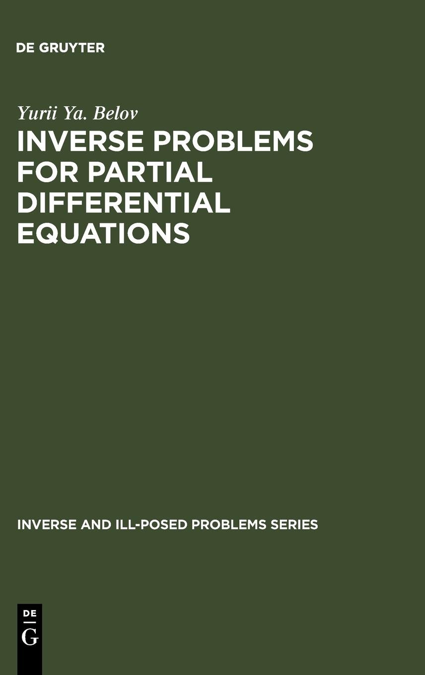 Amazon.com: Inverse Problems for Partial Differential Equations ...