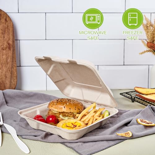 Snapklik.com : 50 Pack Clamshell Take Out Food Containers, 100% ...