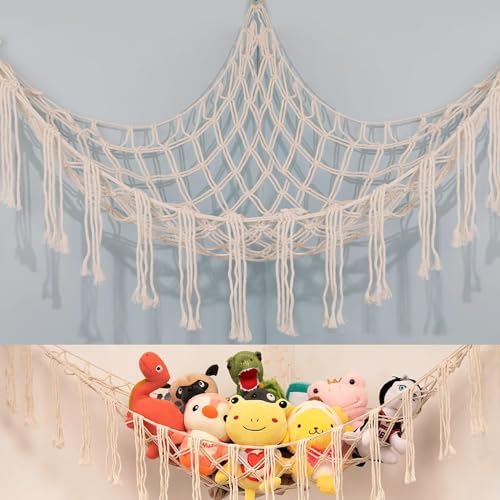 ecofynd Stuffed Animal Toy Hammock,Hanging Cotton Organizer Storage For ...