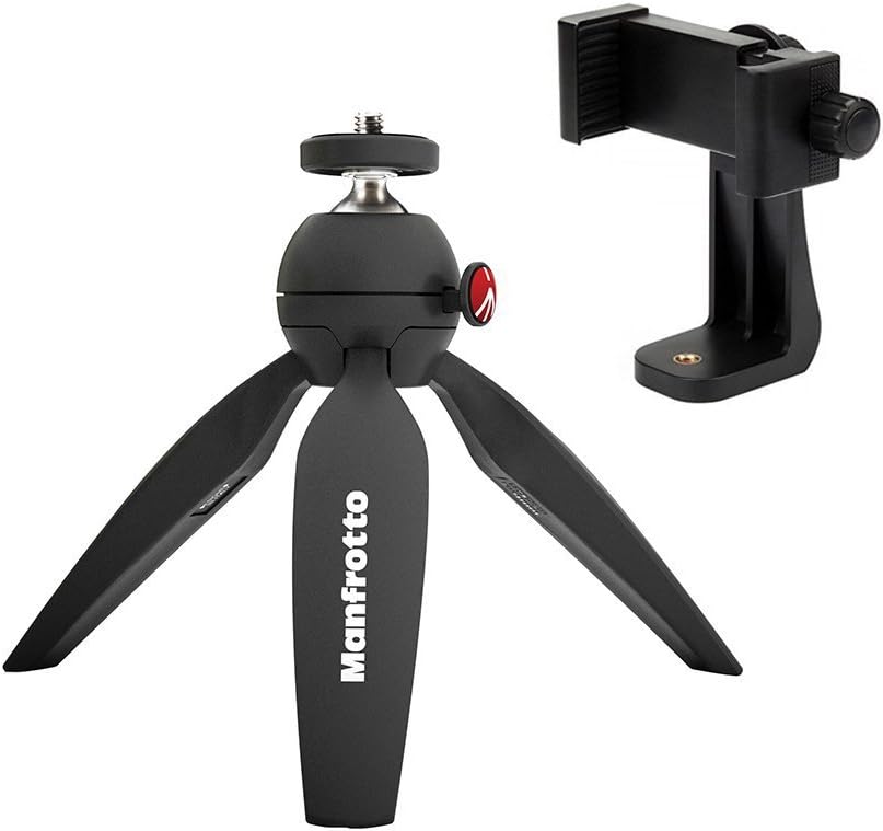 Amazon.com: Manfrotto MTPIXI-B PIXI Mini Tripod, Black, Bundled with A ...