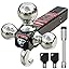 Amazon.com: Ayleid Trailer Hitch Tri-Ball Mount with Anti-Theft Locking ...