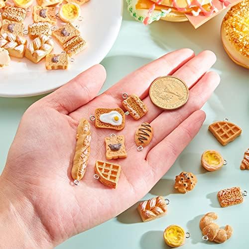 Amazon.com: 60 Pieces Handmade Simulation Food Bread Toast Pendant ...