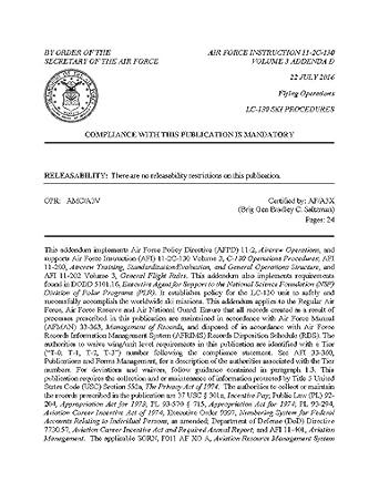 AIR FORCE INSTRUCTION 11-2C-130 VOLUME 3 ADDENDA D LC-130 SKI ...
