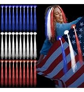 Amazon.com: 30 Pack LED Lights Hair Light-Up Fiber Optic LED Hair ...