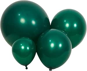 Amazon.com: 100pcs Dark Green Balloons Latex Party Balloons 18 inch +12 inch +10 inch +5 inch ...