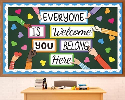 Amazon.com: 51PCS Everyone is Welcome Bulletin Board You Belong Here ...