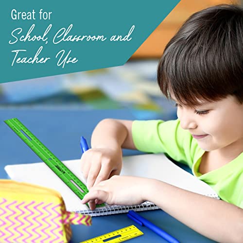 Snapklik.com : Rulers For Kids, 12 Inch Clear Ruler - Assorted Colors ...