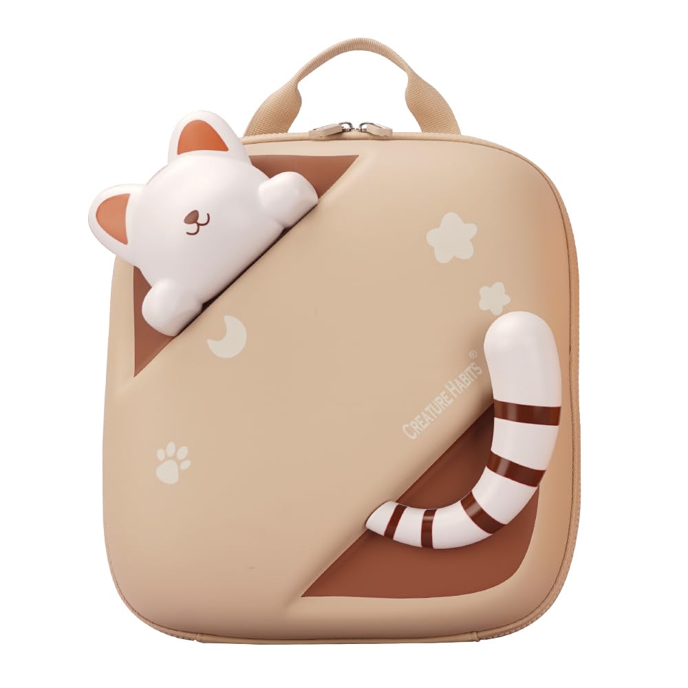 Amazon.com | CREATURE HABITS Kids Cat kitty Backpack for Preschool ...