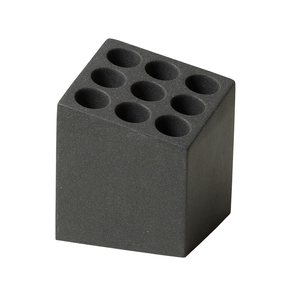 Amazon｜ideaco(イデアコ) 傘立て 9本挿し 幅14×奥行14×高さ17.5cm CUBE stone sand black (キューブ ストーンサンドブラック)｜傘立て オンライン通販