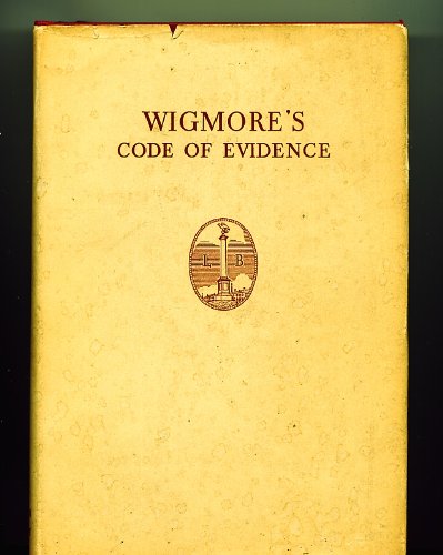 Amazon.fr - Wigmore's Code of Evidence: Third Edition - Livres