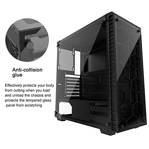 Snapklik.com : Mid Tower Case, ATX Case RGB LED Fans/Gaming Case PC ...