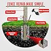 Post Buddy Pack of 8 Easy Fence Post Repair Kit (to Fix 4 Broken Wood ...