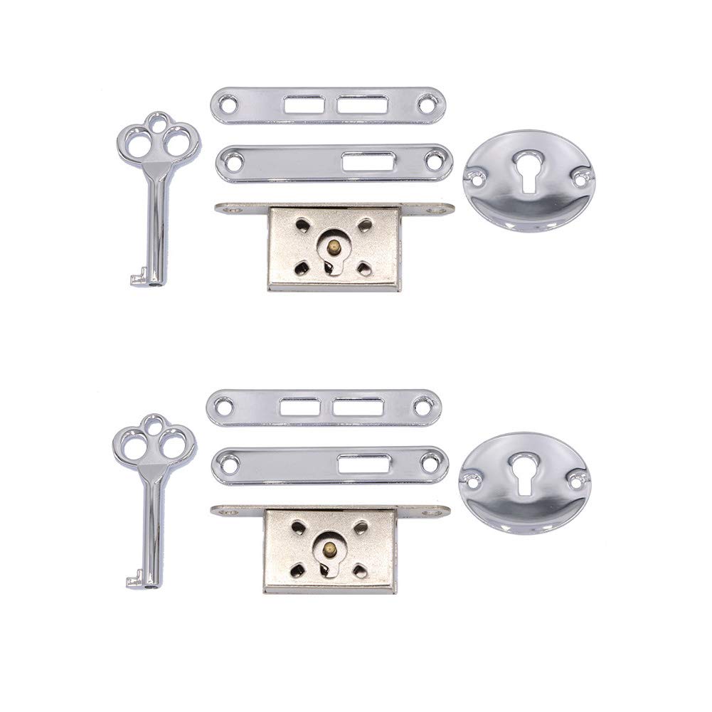 Geenite 2 Pack Box Locks, with Key, Jewelry Box Locks Vintage Wood Case ...