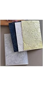 Amazon.com: Qoiseys 3D Cherry Blossom Rose Plastic Embossing Folders ...