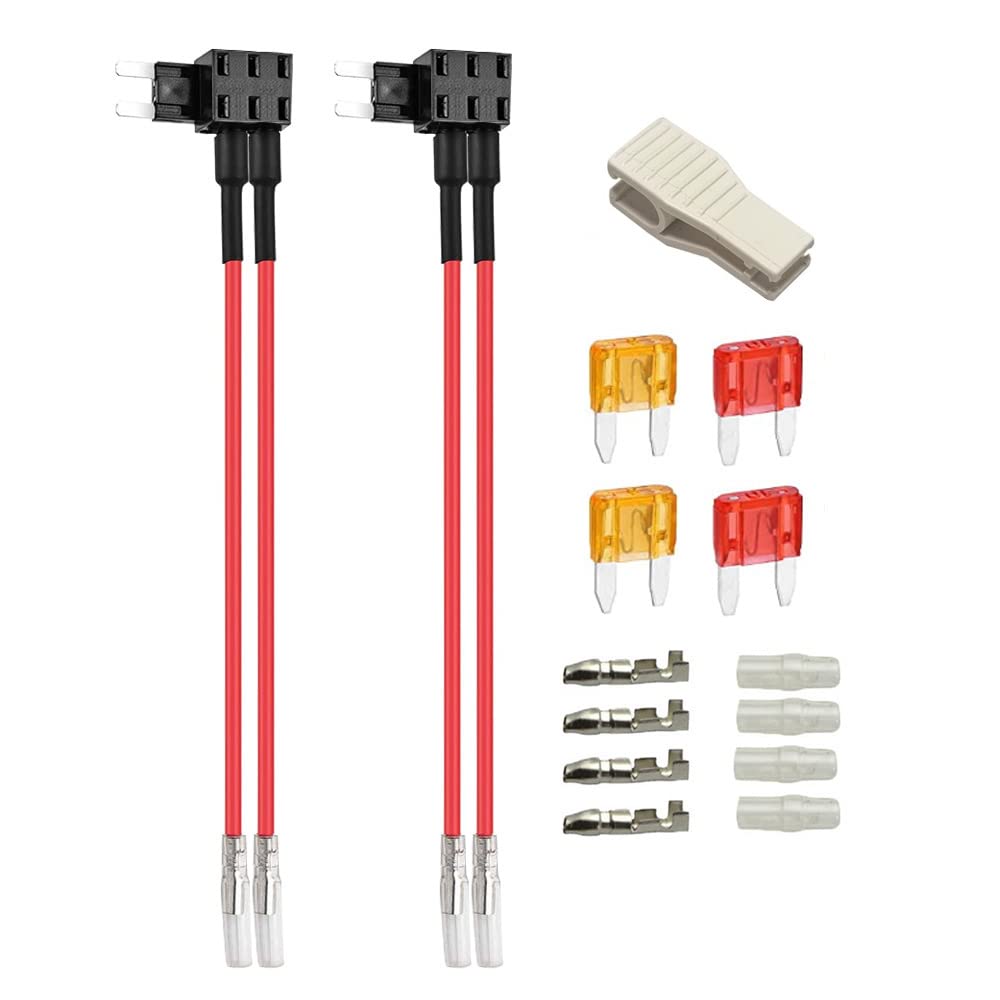 Amazon.com: Gebildet 2pcs 12V 24V Small Dual-Port Add-a-Circuit Fuse ...