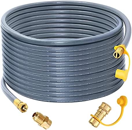 Amazon.com : 50-Foot Propane/Natural Gas Hose Assembly with 1/2-Inch ...