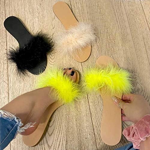 95sCloud Damen Latschen Hausschuhe Plüsch Flach Schlappen Sandalen ...