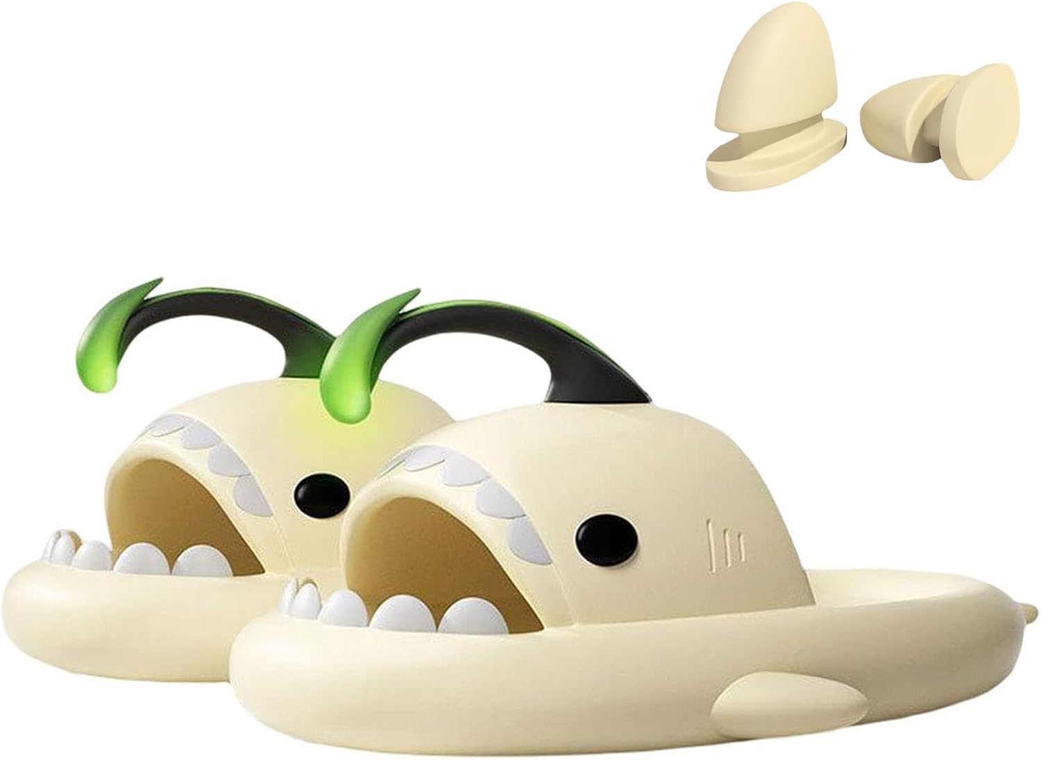 Amazon.com: Shark Slides Angler Fish, Shark Slippers, Glow In The Dark ...