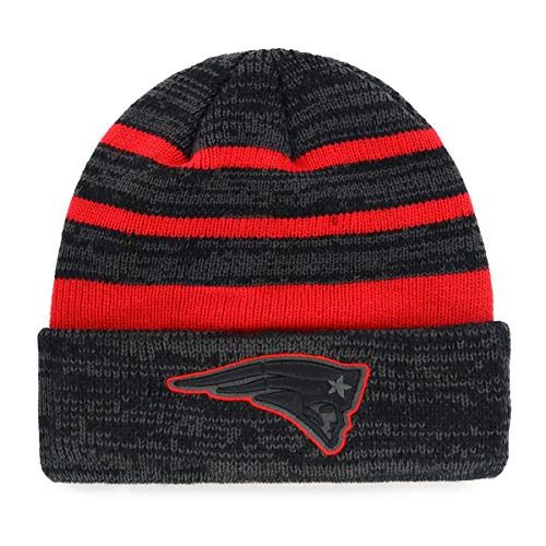 OTS NFL New England Patriots Men's Black Line Cuff Knit Cap, Black, One ...