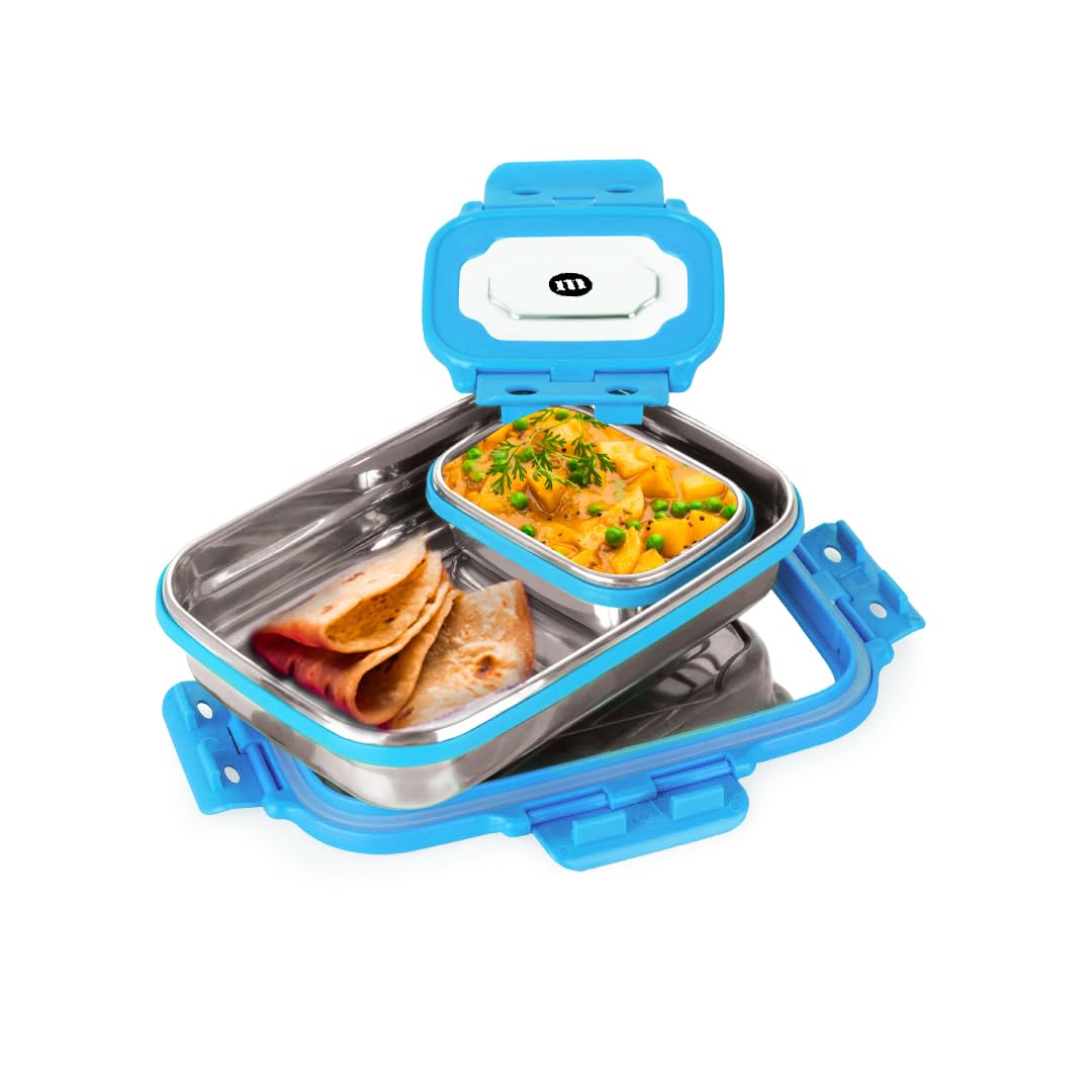Buy MARU Premium Stainless Steel Clip Lunch Box for Office Men & Women, Leak-Proof & Air-Tight ...