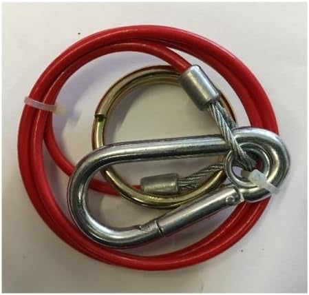 TRAILER BREAKAWAY CABLE PVC RED BURST RING 2mm x 1M FOR CARAVAN MAYPOLE ...