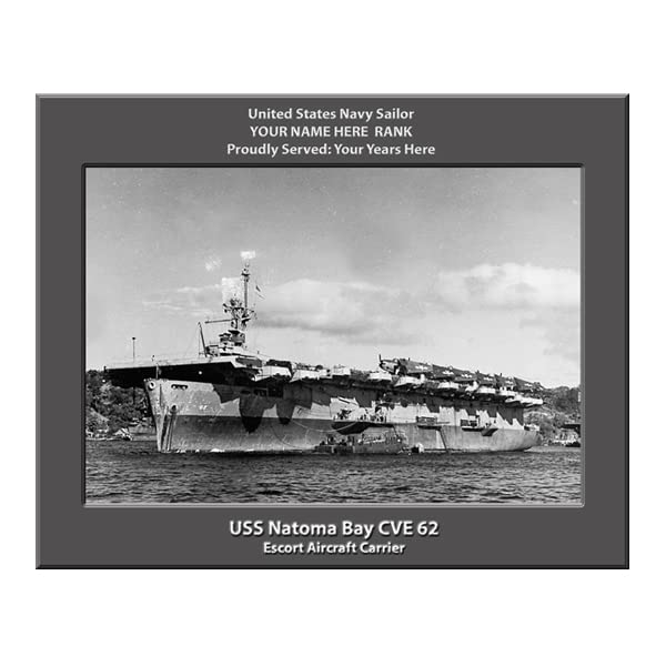 Amazon.com: USS Natoma Bay CVE-62 Personalized United States Navy Ship ...