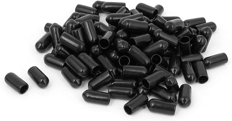 100 Pcs Screw Thread Protectors Rubber Round Cap Cover Tube Caps Tubing ...