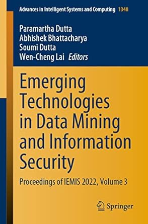 Amazon.com: Emerging Technologies in Data Mining and Information Security: Proceedings of IEMIS ...