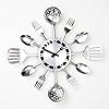 Bits and Pieces - Kitchen Utensil Clock - Silver-Toned Forks, Spoons ...