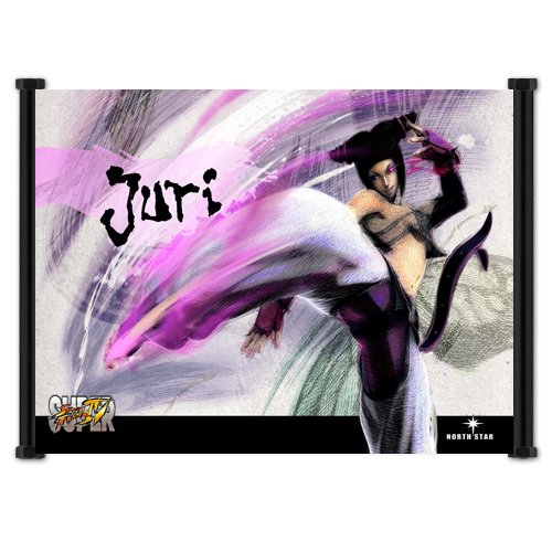 Amazon.com: Super Street Fighter IV 4 Juri Videogame Wall Scroll Fabric ...