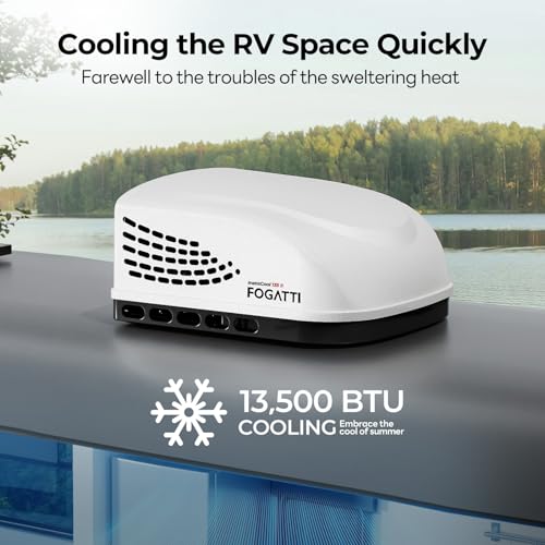 FOGATTI RV AC Unit 13500BTU Non-Ducted Rooftop RV Air Conditioner ...