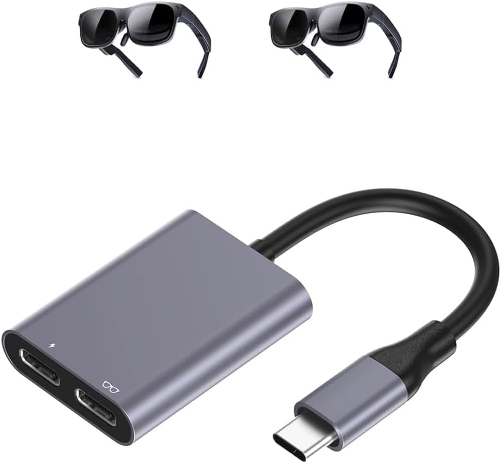 Amazon.com: Hub, USB-C Adapter (Video & Audio) to X-REAL/VlTURE, AR/VR ...
