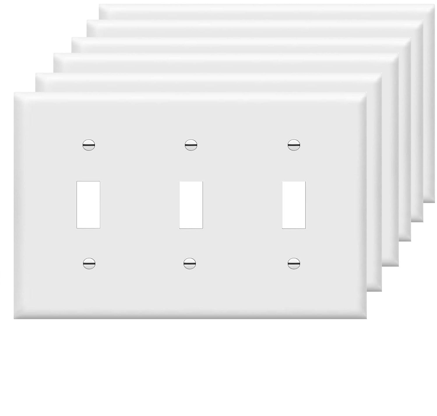 Toggle Light Switch Cover Plate Tripe Decor Wall Plate 3-Gang ...