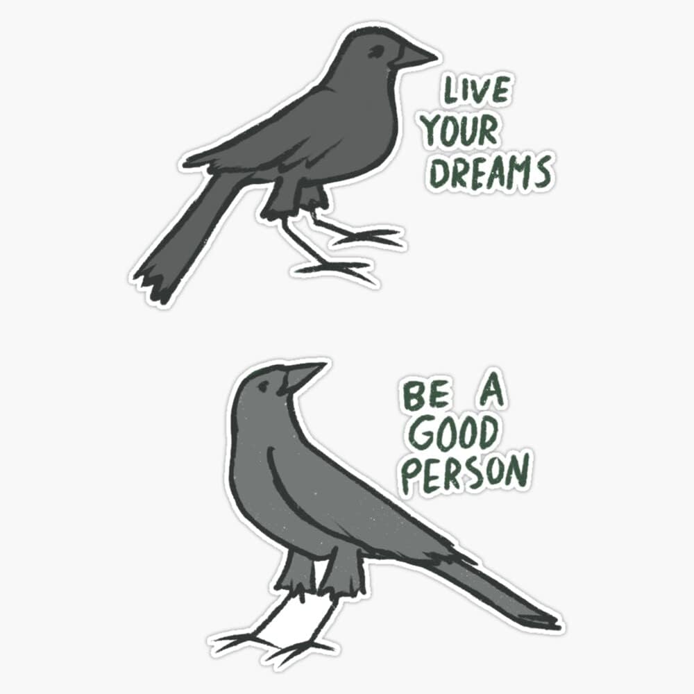 Amazon.com: motivational crows Sticker Bumper Sticker Vinyl Decal 5 ...