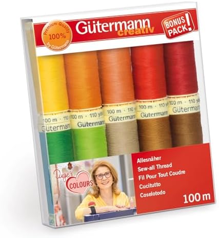 Amazon.com: Gutermann Thread Set: Sew-All: 100m: Pack of 20, Assorted