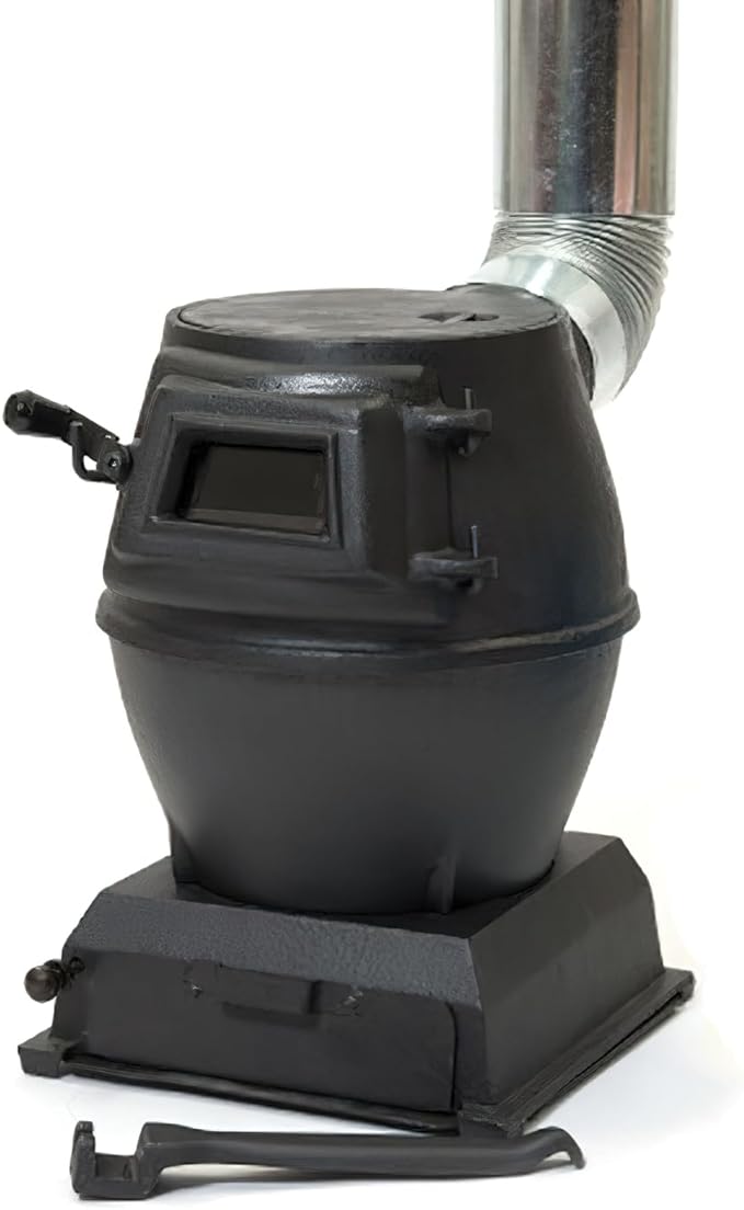Tent Stove Wood Burner - Camping Stove with Glass Viewing Window, Small ...