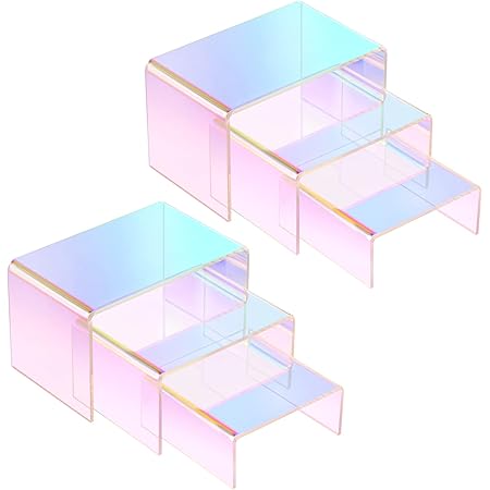 Amazon.com: 9 Pieces Neon Acrylic Display Risers Display Stand Shelf ...