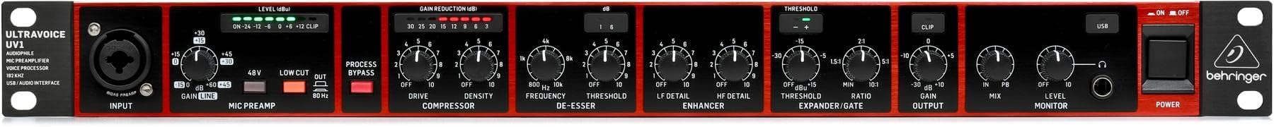Amazon.com: Behringer Ultravoice UV1 Channel Strip and USB Audio ...
