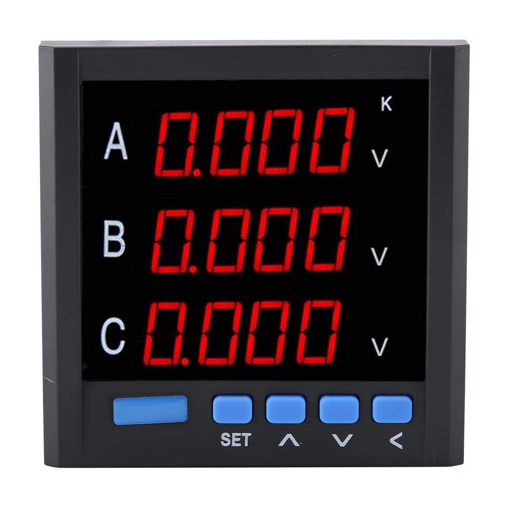 Three Phase Voltmeter Three Phase Voltmeter Ammeter Digital Display ...