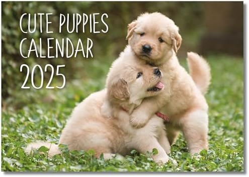 A4 Cute Puppies Calendar 2026 12 Month to View Wall Calendar 2026 ...