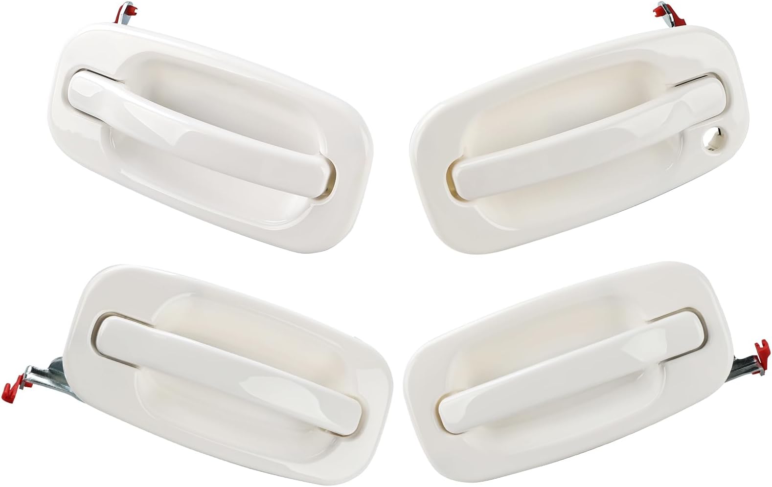 Amazon.com: JDMON White Exterior Door Handle Replacement for 1999-2006 ...