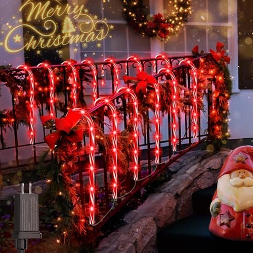 Amazon.com : Candy Cane Lights Outdoor Pathway Christmas Decorations ...