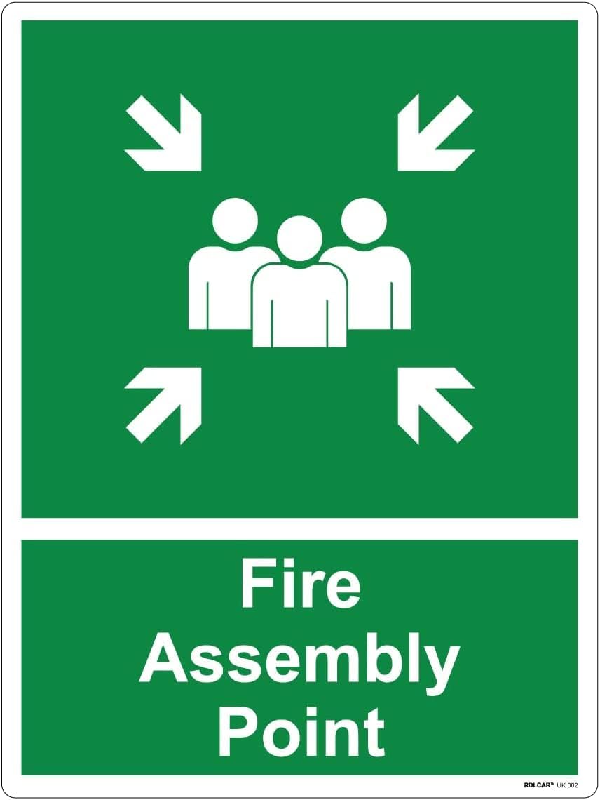 RDLCAR Fire Assembly Point Sign - Fire Action Safety, Health & Safety ...